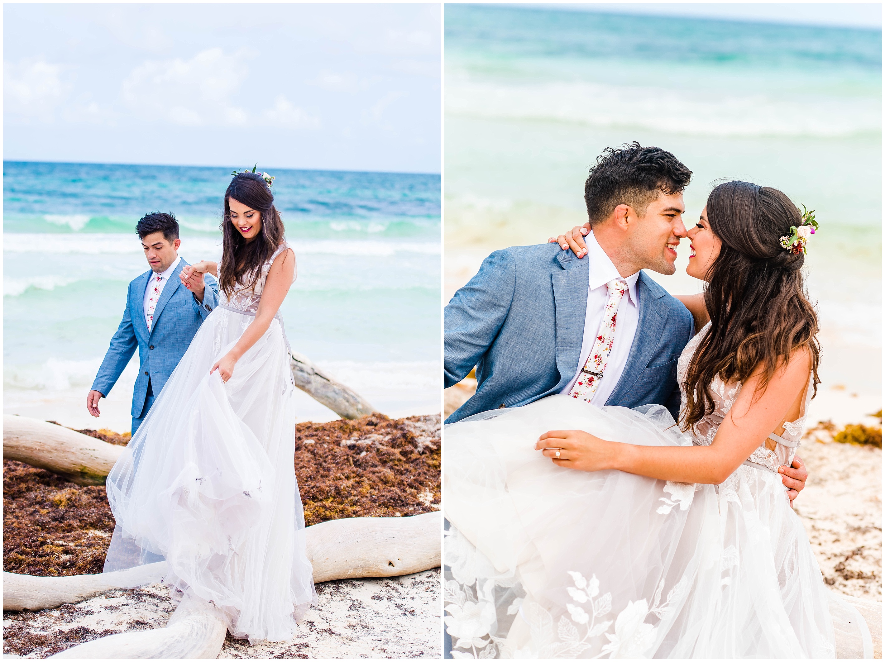 Jessica & Rudy | Colorful Tulum Mexico Beach Wedding - Arika Jordan ...