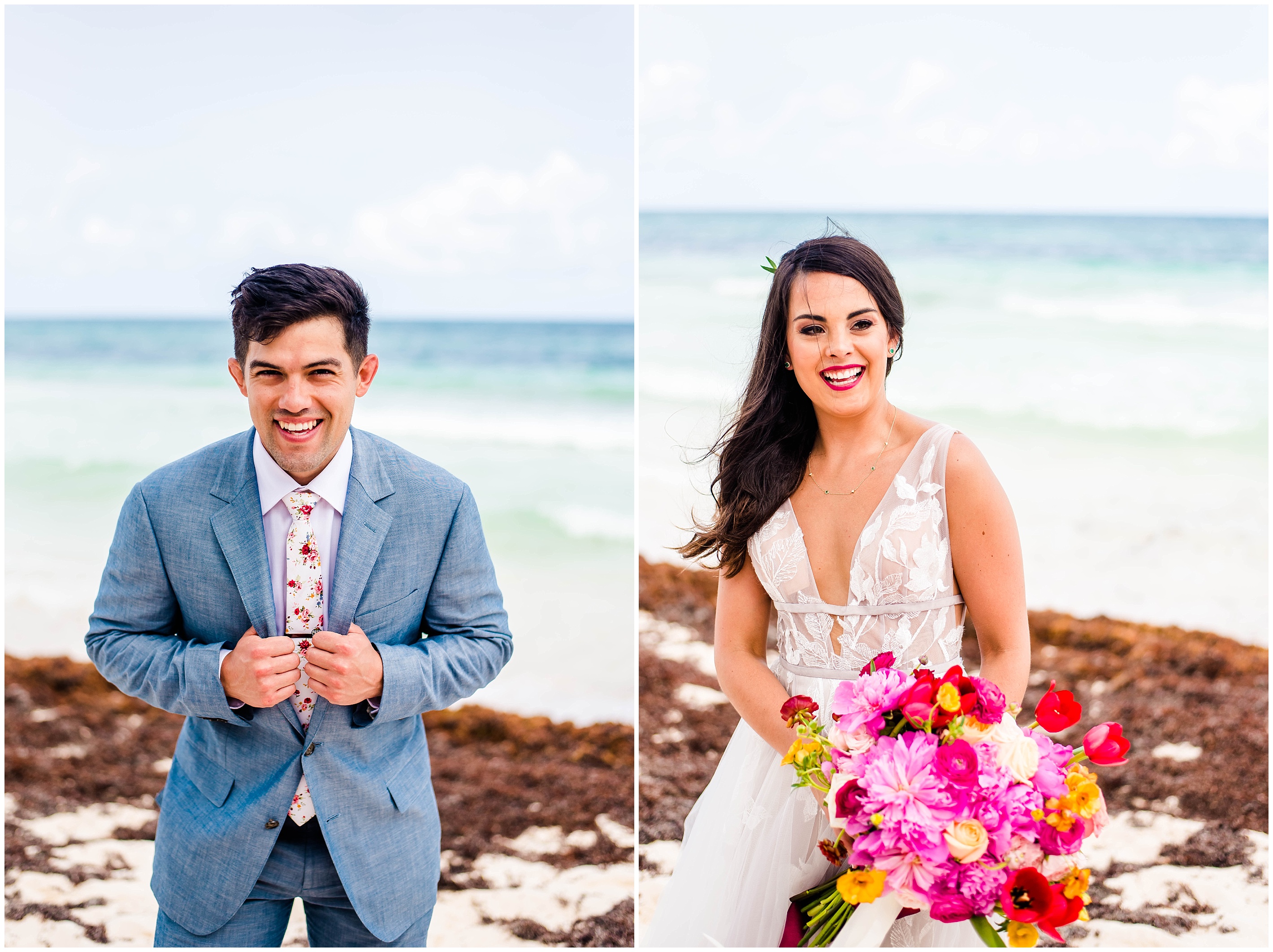 Jessica & Rudy | Colorful Tulum Mexico Beach Wedding - Arika Jordan ...