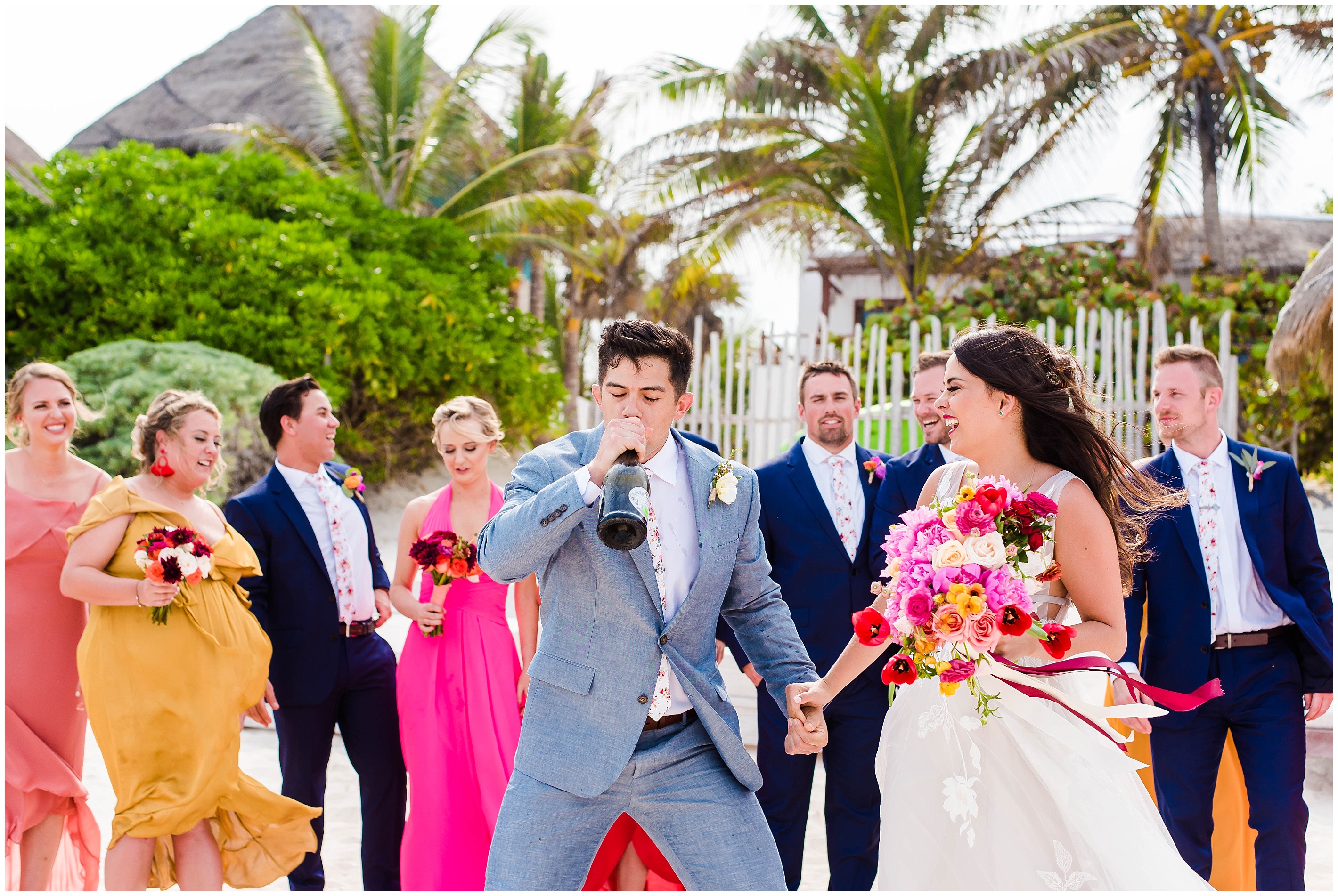 Jessica & Rudy | Colorful Tulum Mexico Beach Wedding - Arika Jordan ...