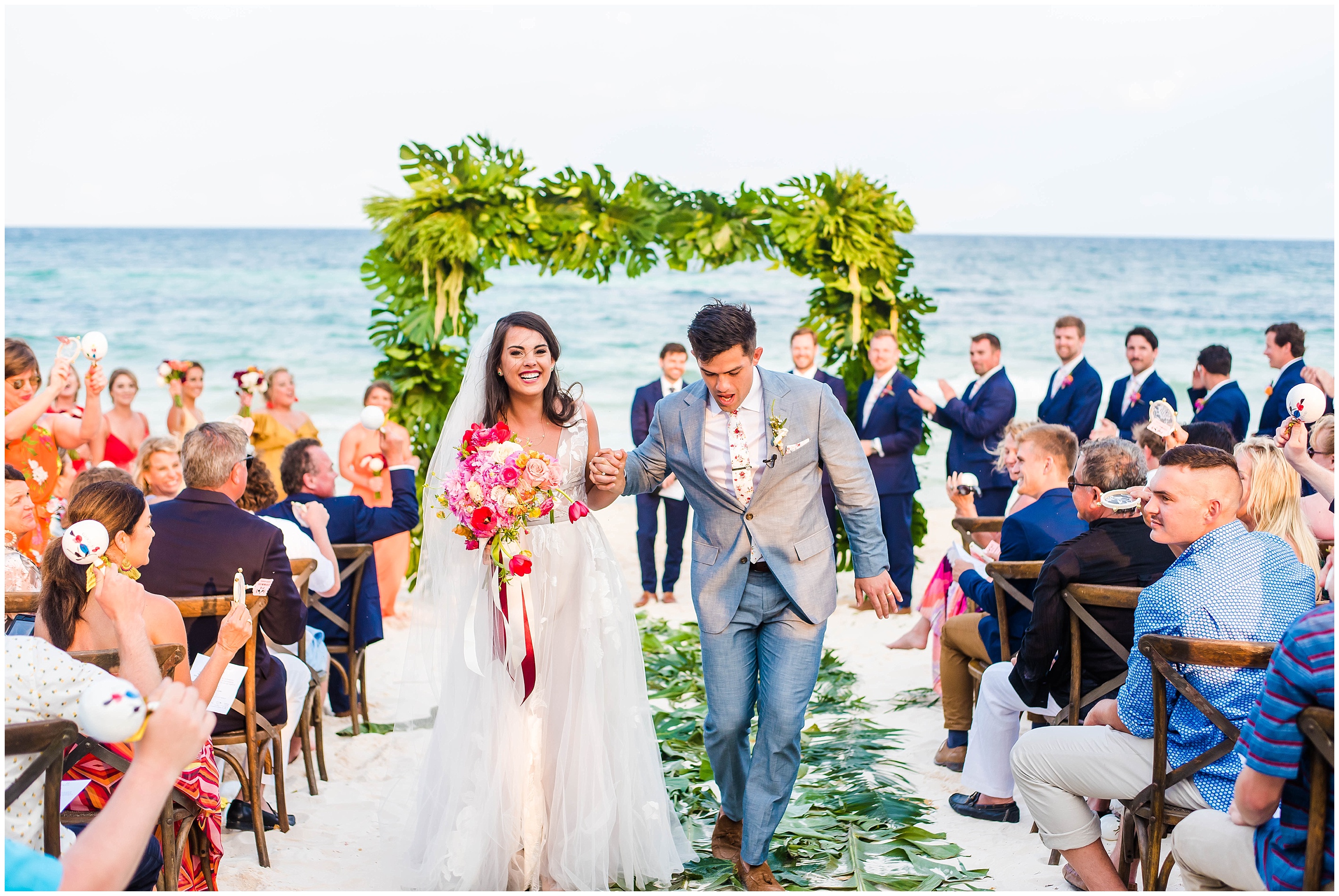 Jessica & Rudy | Colorful Tulum Mexico Beach Wedding - Arika Jordan ...